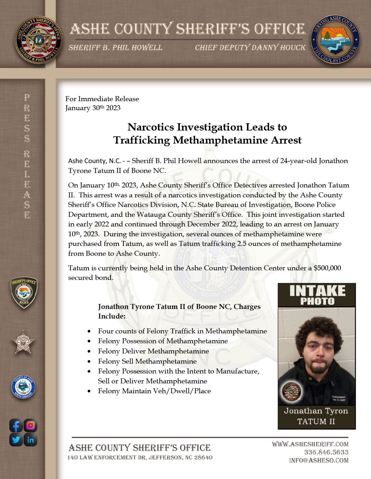 Narcotics Investigation Lead to Trafficking Methamphetamine Arrest ...