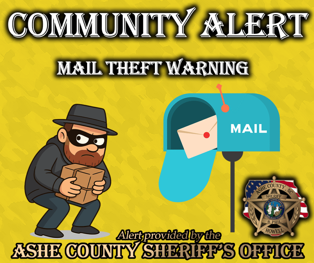 Mailbox Theft on the Rise in Our Community – Ashe County Sheriff's Office